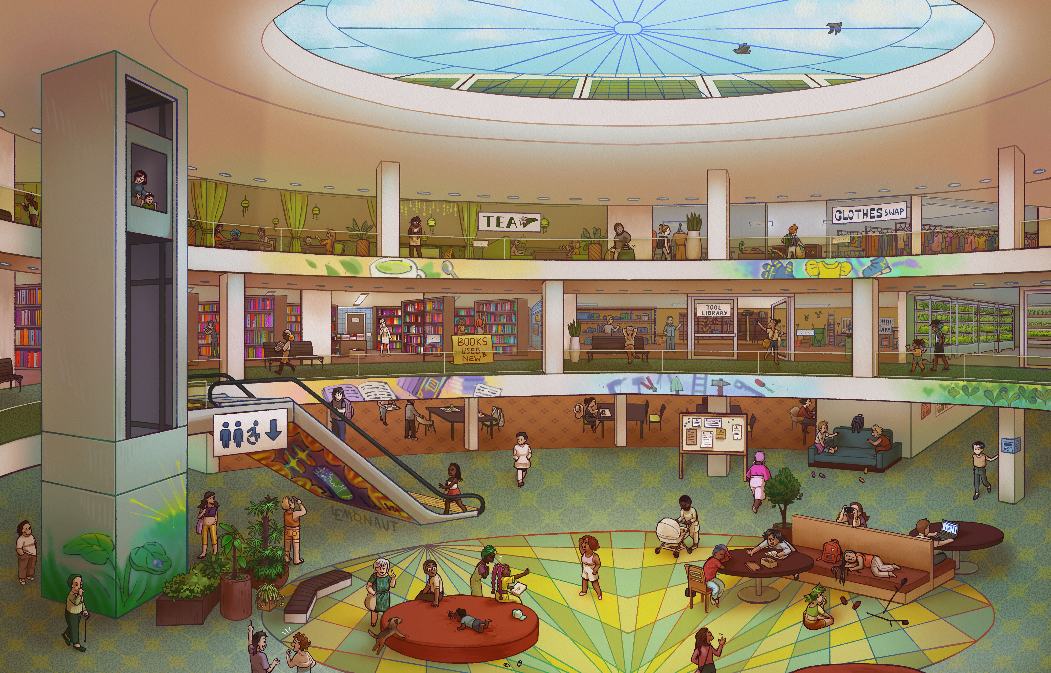 🌲#8 Repurposed Mall – Solarpunk